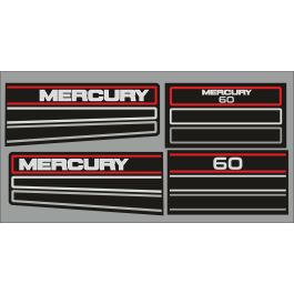 Mercury 60 PK 1990-1991 Sticker Set | Allesmarine.nl