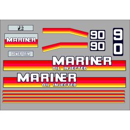 Mariner 90 PK 1984-1990 Sticker Set | Allesmarine.nl