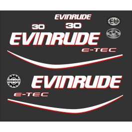 Evinrude E-Tec 30 PK Sticker Set | Allesmarine.nl