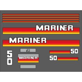 Mariner 50 PK 1984-1990 Sticker Set | Allesmarine.nl