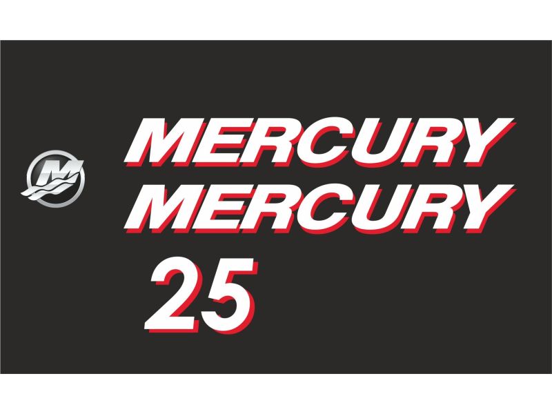 Mercury 25 PK Sticker Set | Allesmarine.nl