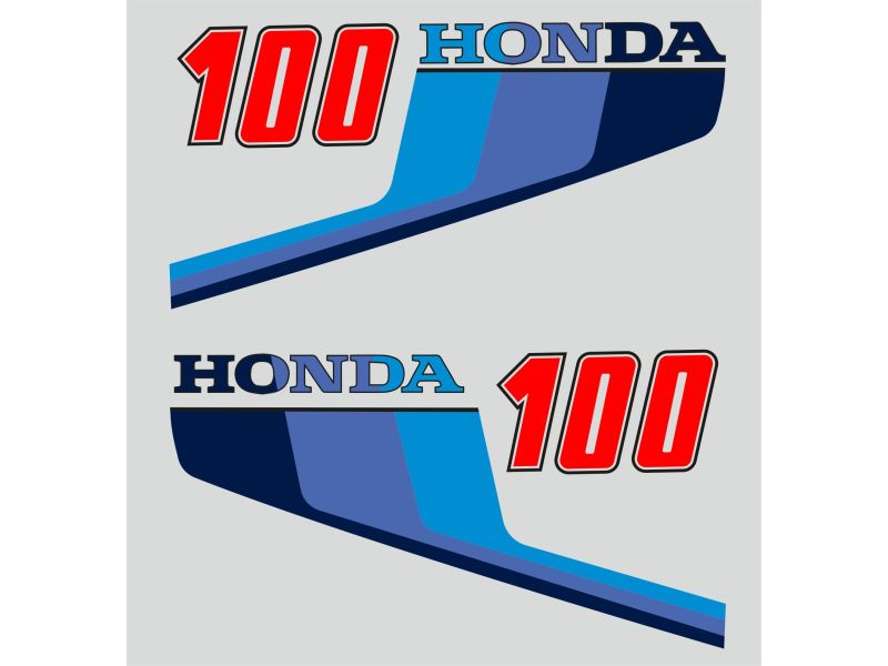 Honda 100 PK 1987 Sticker Set | Allesmarine.nl